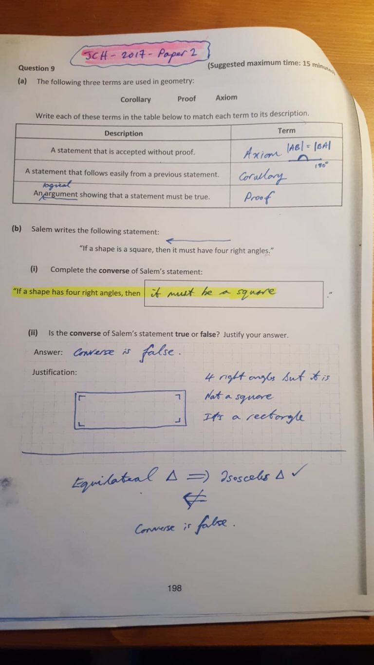 Junior Cert Honours Maths – Geometry – Instagram Live – 02 April 2019 ...